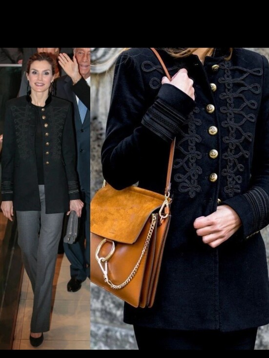 Zara | Jackets & Coats | Zara Black Military Band Jacket Velvet Collar ...